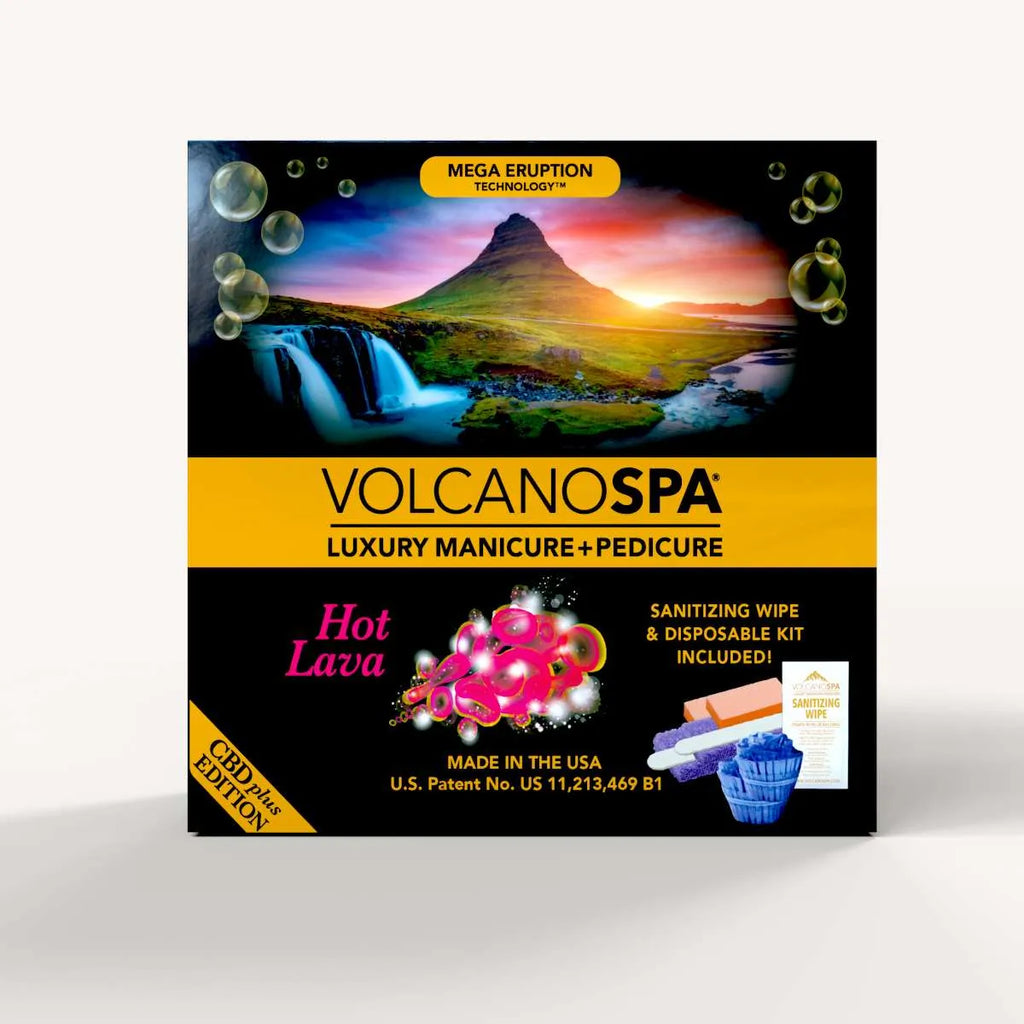 Volcano Spa Luxury Manicure + Pedicure “Hot Lava CBS” 10 Step Kit ...