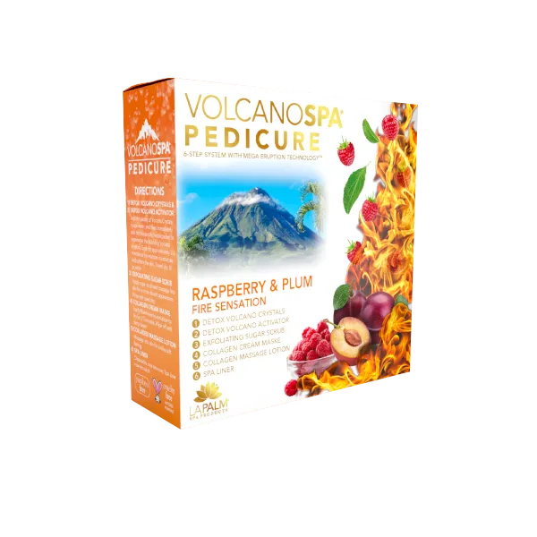 Volcano Spa “Raspberry & Plum” Eruption Pedicure 6 Step Kit – Take Over ...